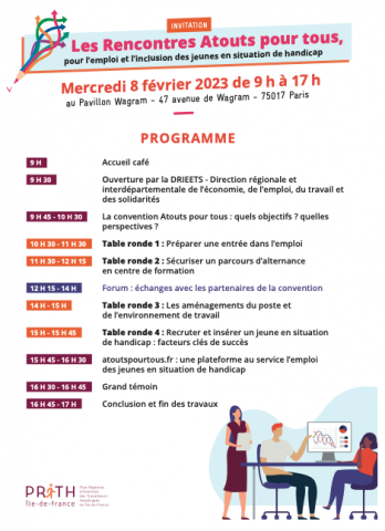 Invitation aux « Rencontres Atouts pour tous pour l’emploi et l’inclusion des jeunes en ...